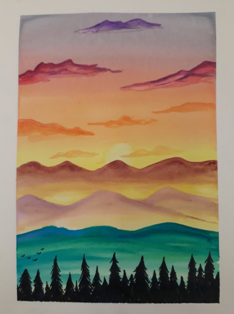 Kids’ Art Class : Watercolor Mountains – Kittle’s Fine Art & Supply Company